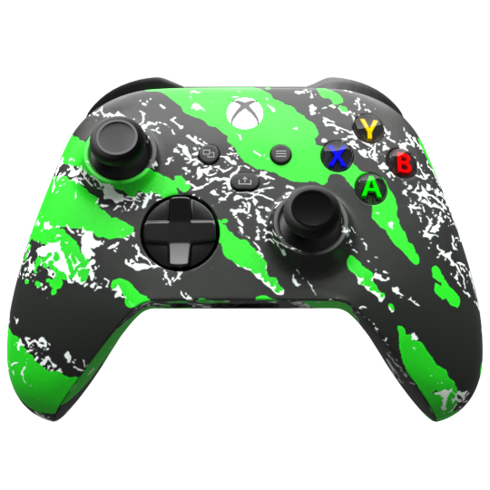 Green Splatter – Xbox Series X | One S – Custom Controller – Controller Chaos