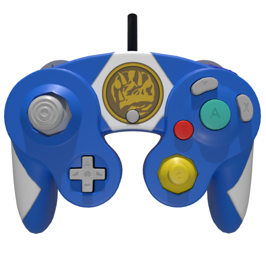 Morphin Time Blue – Gamecube – Custom Controller – Controller Chaos