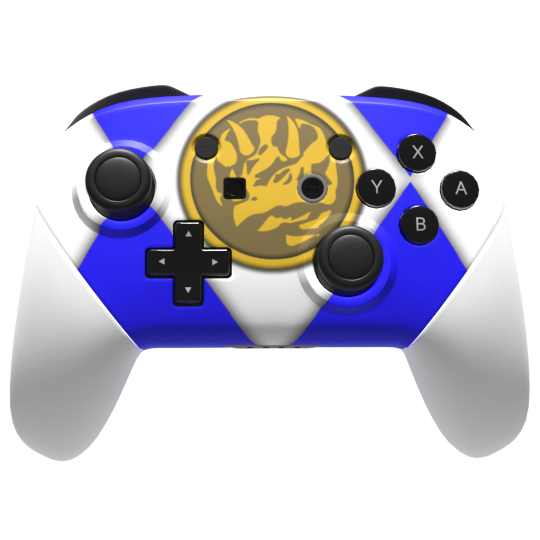 Morphin Time -Blue – Nintendo Switch Pro – Custom Controller – Controller Chaos