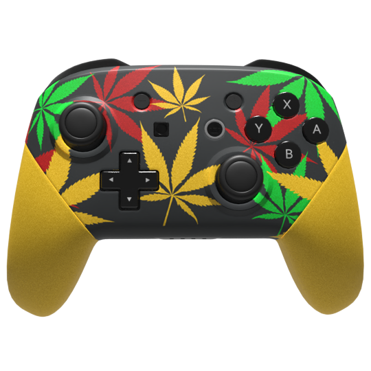 Rasta Kush Camo – Switch Pro – Custom Controller | Controller Chaos