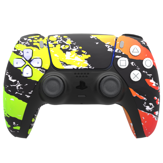Rasta Splatter – PS5 – Custom Controller | Controller Chaos