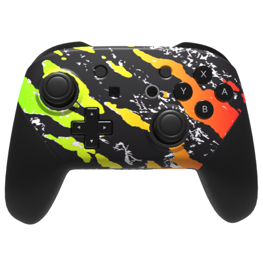 Rasta Splatter – Switch Pro – Custom Controller | Controller Chaos
