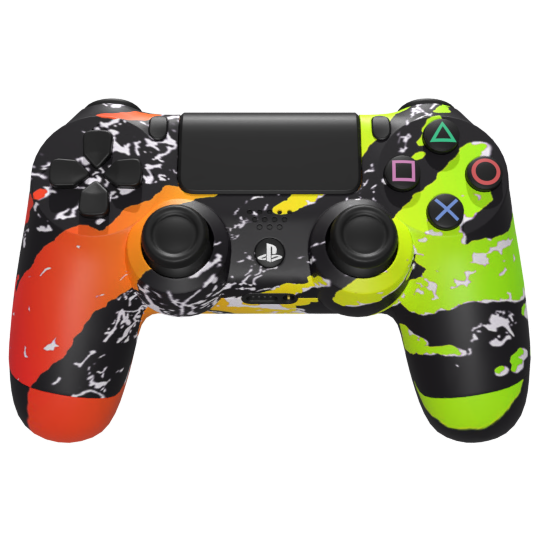 Rasta Splatter – PS4 – Custom Controller | Controller Chaos