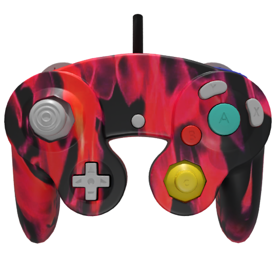 Red Inferno – Gamecube – Custom Controller | Controller Chaos