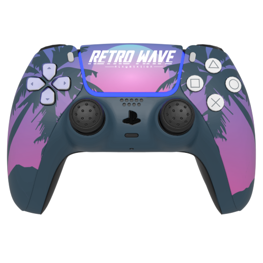 Retrowave – PS5 – Custom E Sports Controller | Controller Chaos