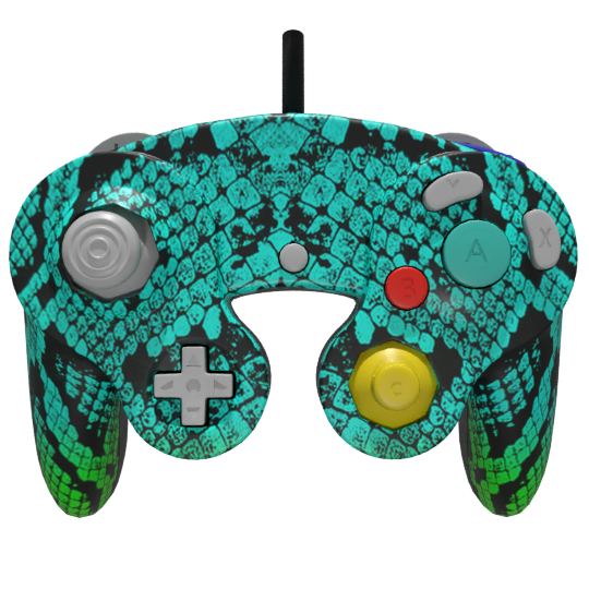 Snakeskin Fade – Gamecube – Custom Controller | Controller Chaos
