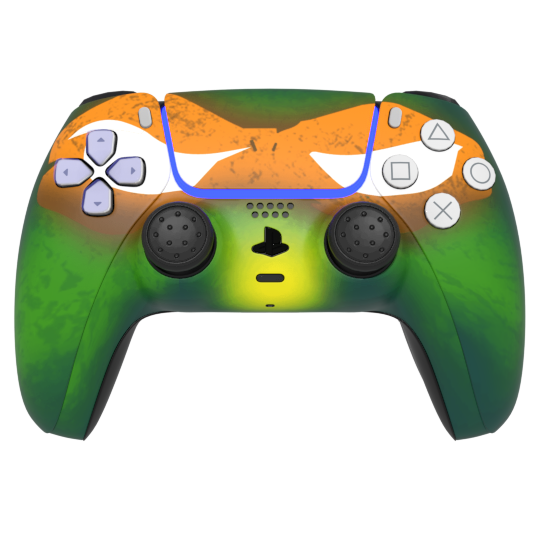 Turtle Power Mikey – PS5 – Custom E Sports Controller | Controller Chaos