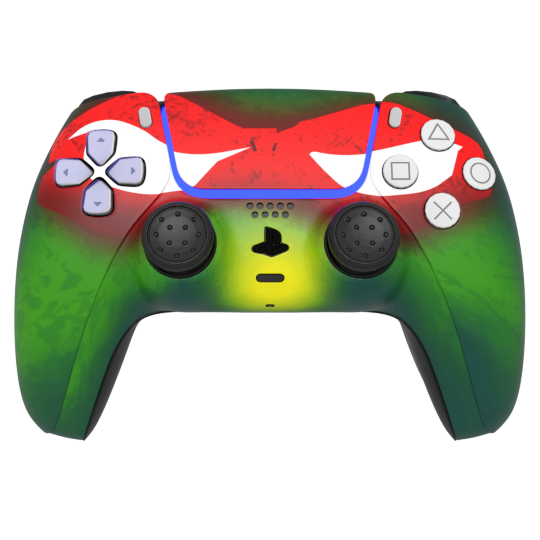 Turtle Power Raph – PS5 – Custom E Sports Controller | Controller Chaos