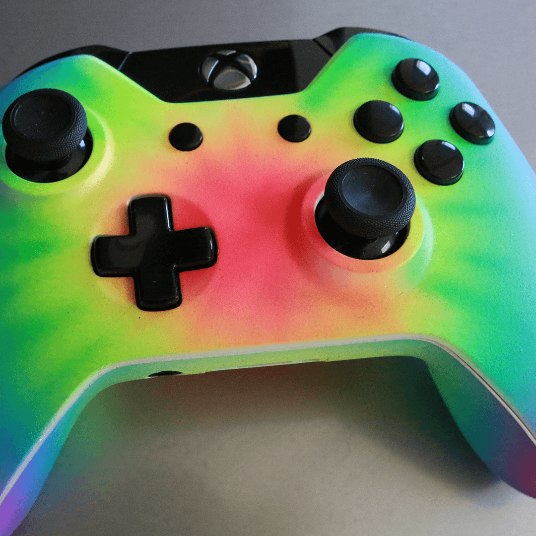 Neon Tie Dye – Switch Joy-Con – Custom Controller | Controller Chaos