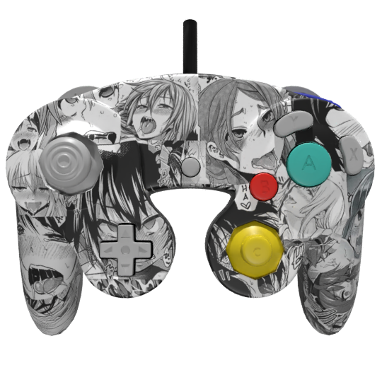AHEGAO Senpai – Gamecube – Anime Custom Controller – Controller Chaos