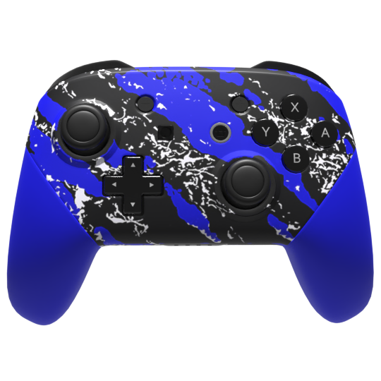 Blue Splatter – Switch Pro – Custom Controller | Controller Chaos