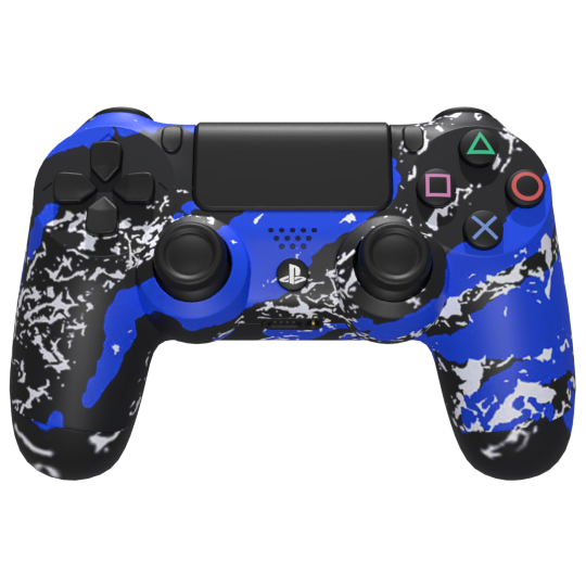 Blue Splatter – PS4 – Custom Controller | Controller Chaos