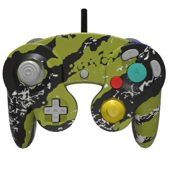 Chrome Gold Splatter – Gamecube – Nintendo Custom Controller ...