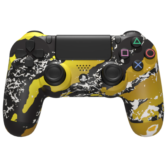 Chrome Gold Splatter – PS4 – Sony Custom Controller – Controller Chaos