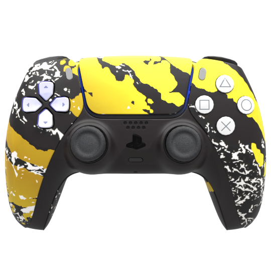 Chrome Gold Splatter – PS5 – Sony Custom Controller – Controller Chaos