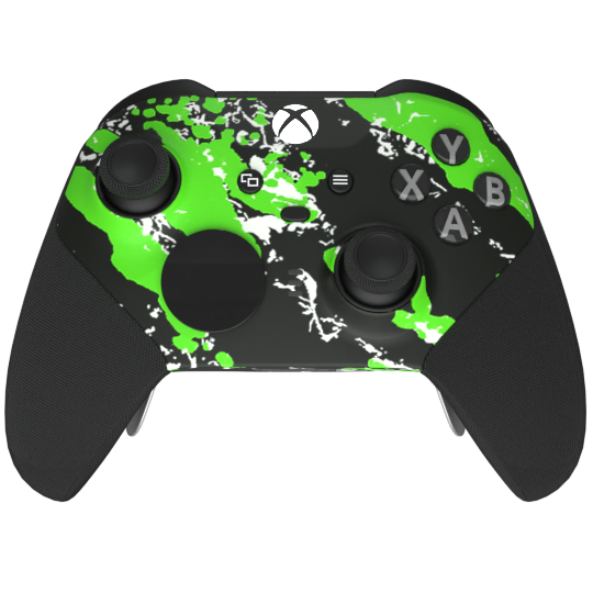 Green Splatter – Xbox One Elite – Custom Controller | Controller Chaos