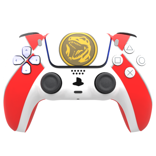 Morphin Time Red – PS5 – Custom Controller – Controller Chaos