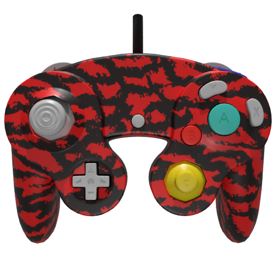 Red Tiger – Gamecube – Custom Controller | Controller Chaos