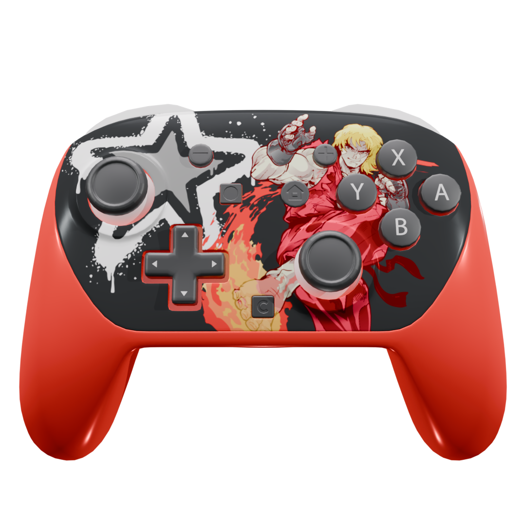 Ken Masters – Nintendo Switch Pro 2 – Custom Controller | Controller Chaos