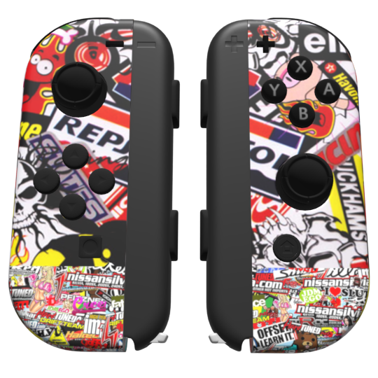 Sticker Junkie – Switch Joy-Con – Custom Controller | Controller Chaos