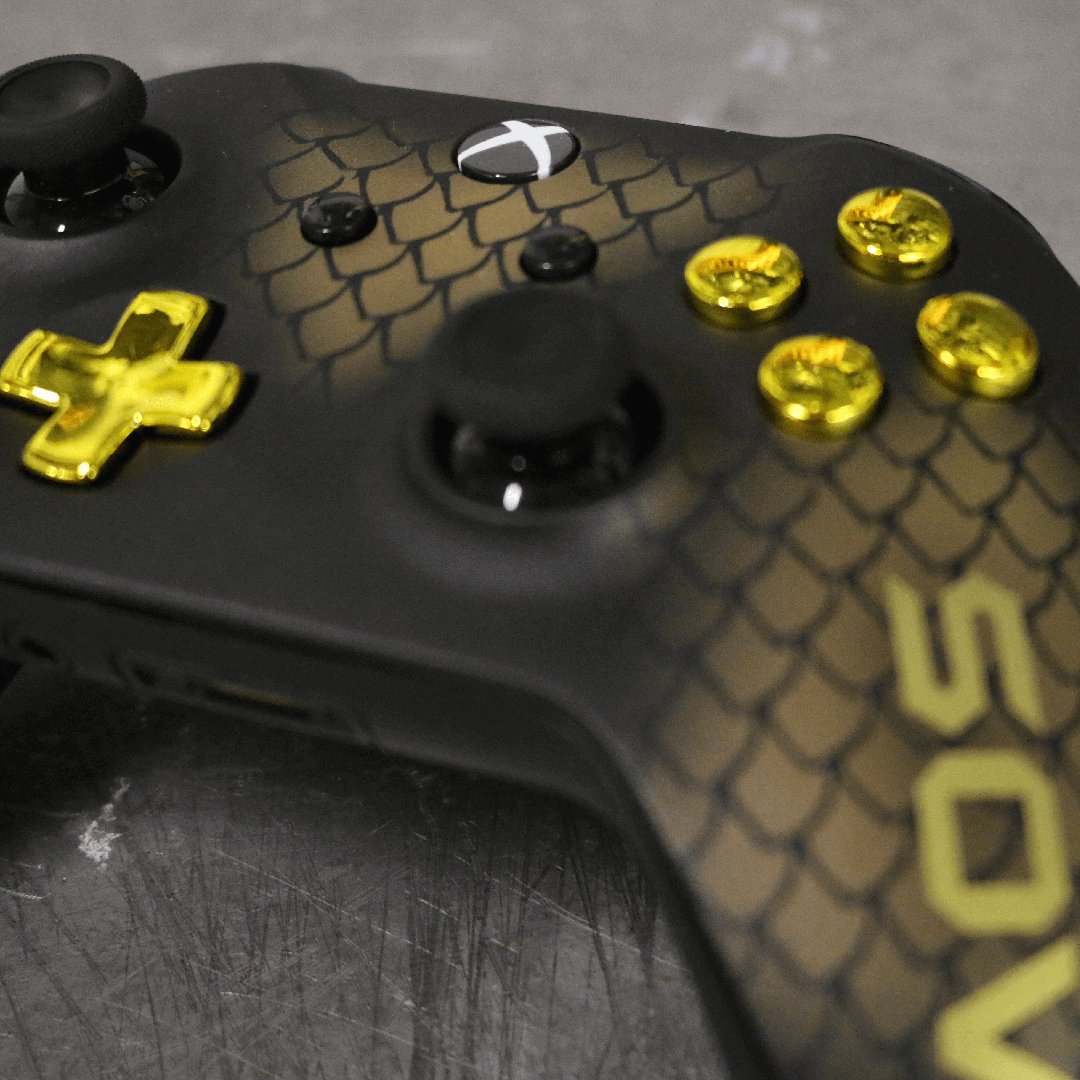 Golden Dragon – PS5 – Custom Controller | Controller Chaos