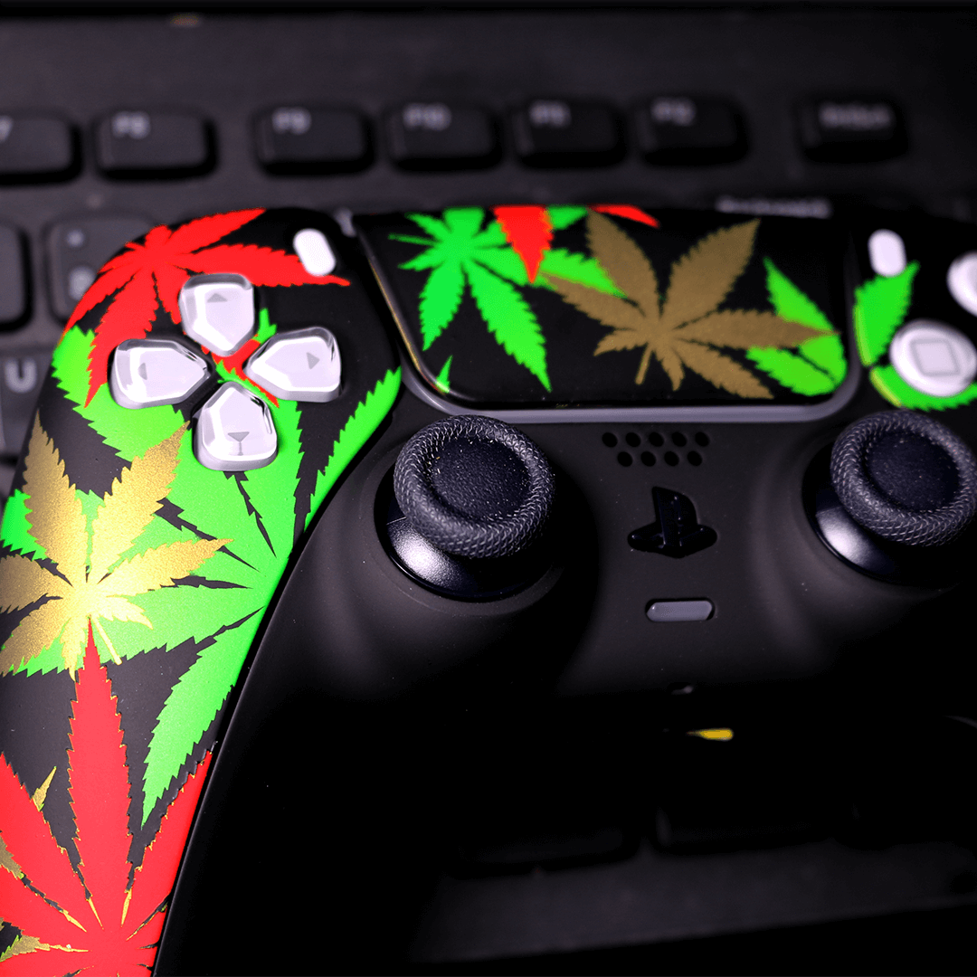 Rasta Kush Camo – Switch Joy-Con – Custom Controller |Controller Chaos