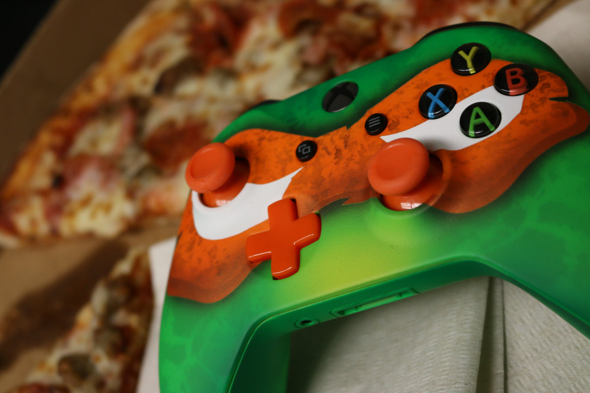 Turtle Power Mikey – Xbox Series X | One S – Custom Controller – Controller Chaos