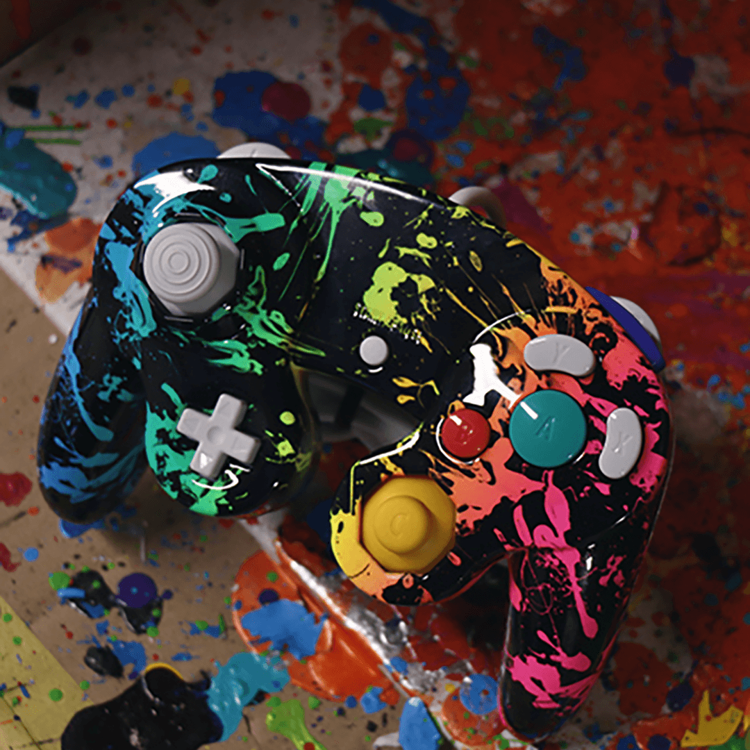 Neon Plunge – Switch Pro – Custom Controller | Controller Chaos