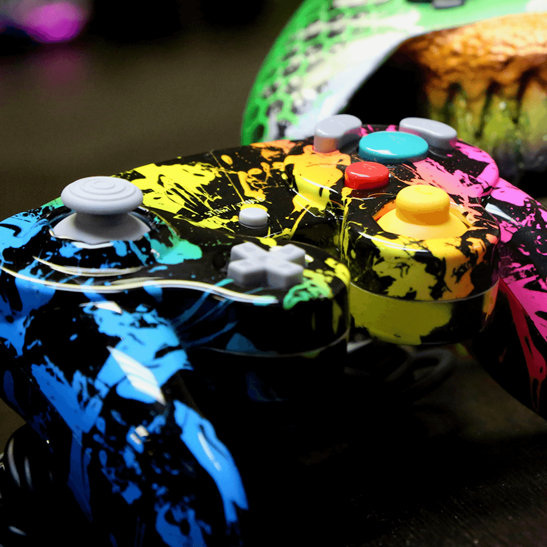 Neon Plunge – PS5 – Custom Controller | Controller Chaos