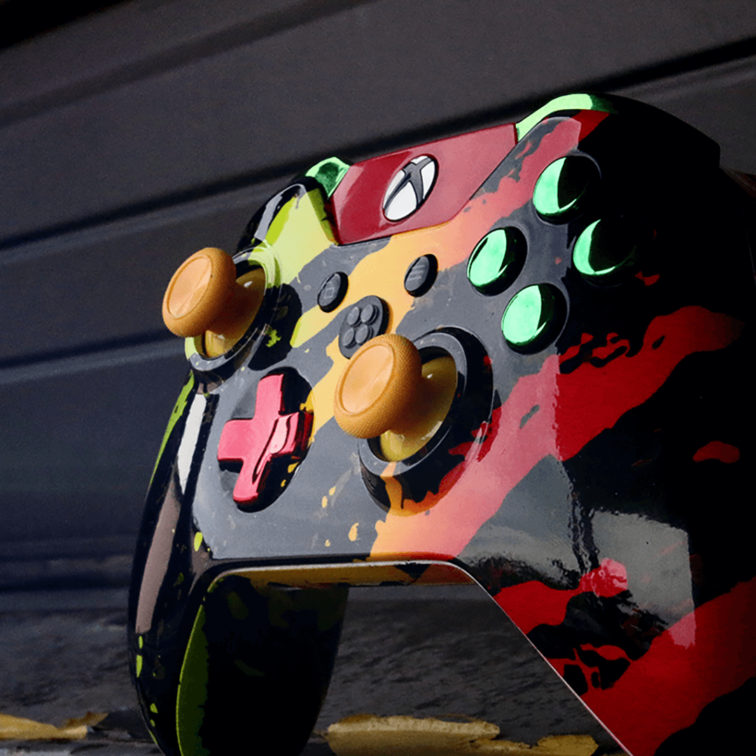 Rasta Splatter – PS4 – Custom Controller | Controller Chaos