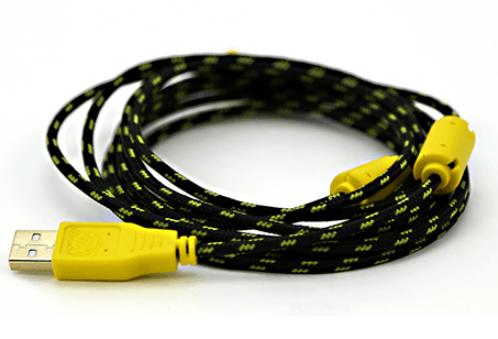 10ft Braided – Micro USB Cable: Yellow | Controller Chaos